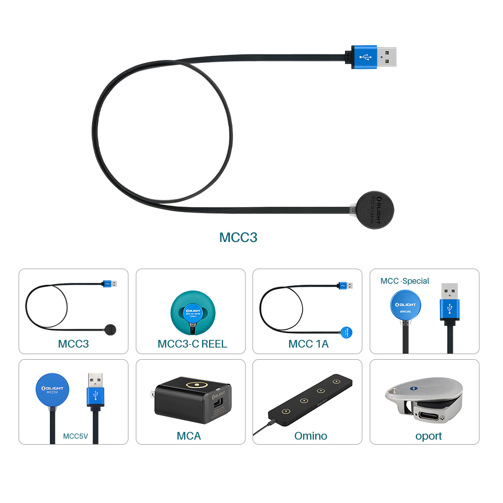 充電器 MCC3/MCC3-C REEL/MCC 1A/MCC -Special/MCC5V/MCA/Oport - Olight Japan